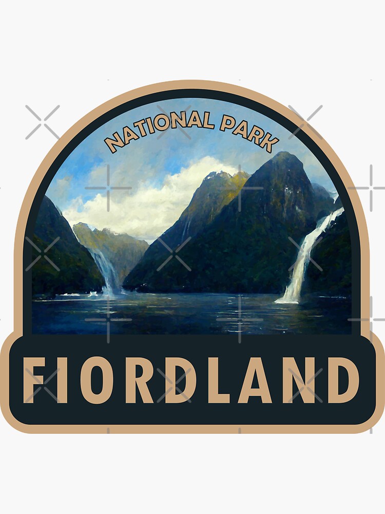 "Fiordland National Park New Zealand Watercolor" Sticker for Sale by ...