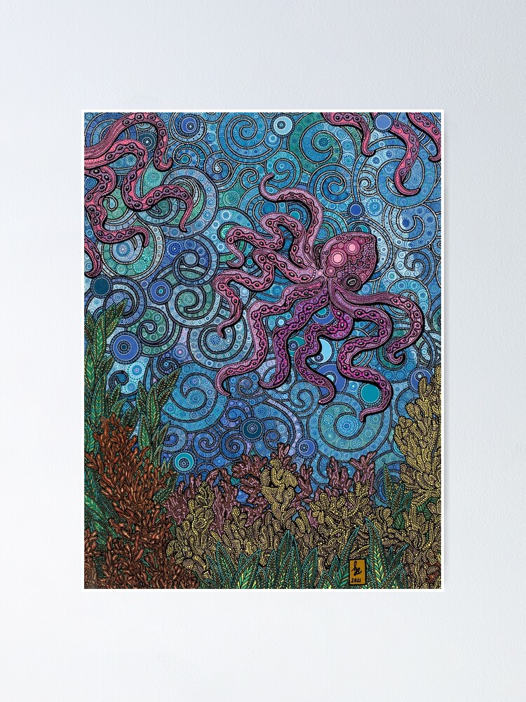 "Octopus" Poster for Sale by DrKimsFineArt | Redbubble