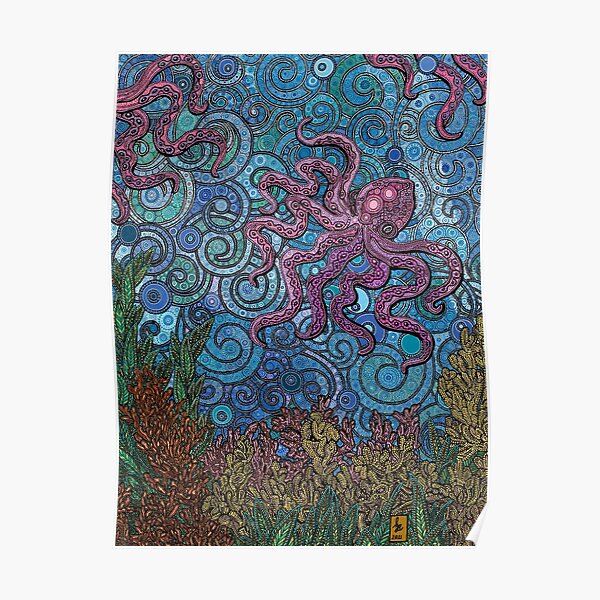 "Octopus" Poster for Sale by DrKimsFineArt | Redbubble