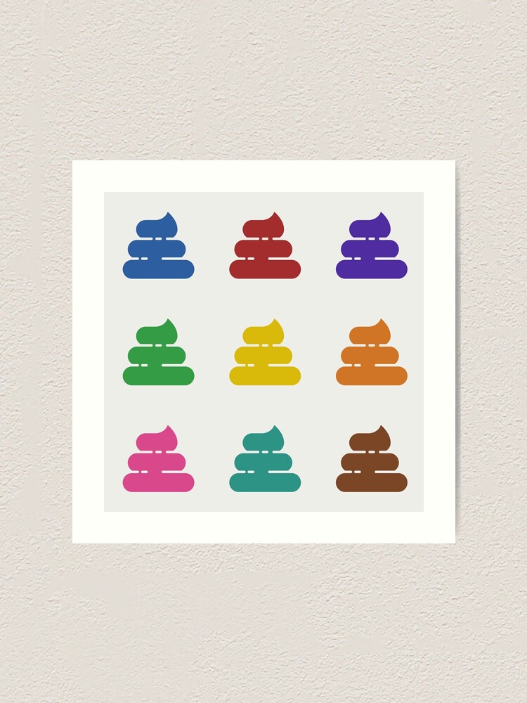 "Poop Icons Fun Poopy Icon Poo Sticker Pack" Art Print for Sale by ...
