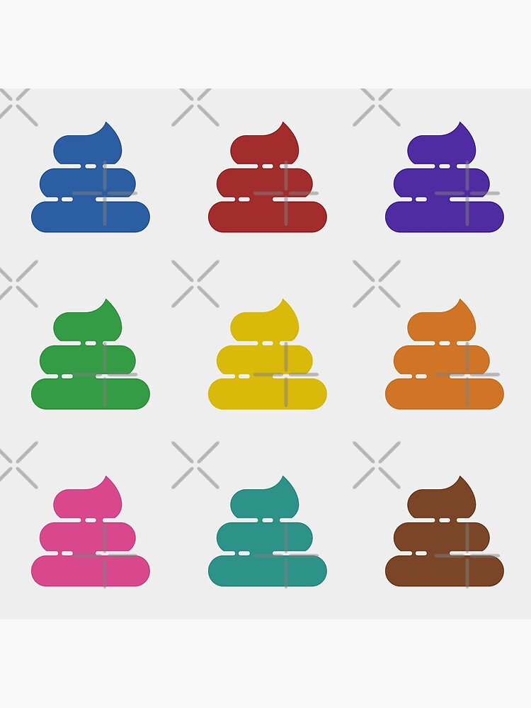 "Poop Icons Fun Poopy Icon Poo Sticker Pack" Art Print for Sale by ...