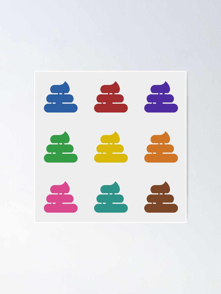"Poop Icons Fun Poopy Icon Poo Sticker Pack" Poster for Sale by ...