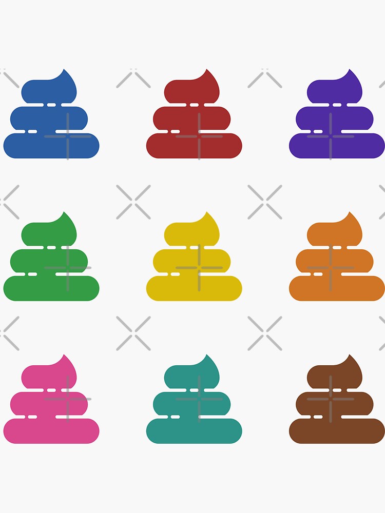 "Poop Icons Fun Poopy Icon Poo Sticker Pack" Sticker for Sale by ...