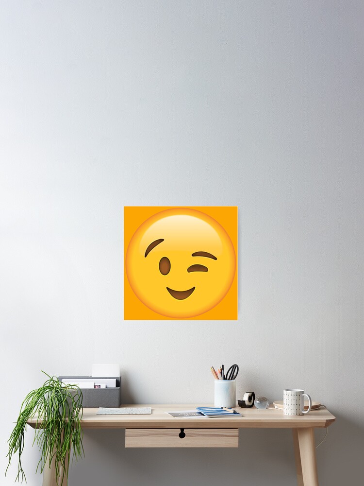 "Winking Emoji" Poster for Sale by EliasBNSA | Redbubble