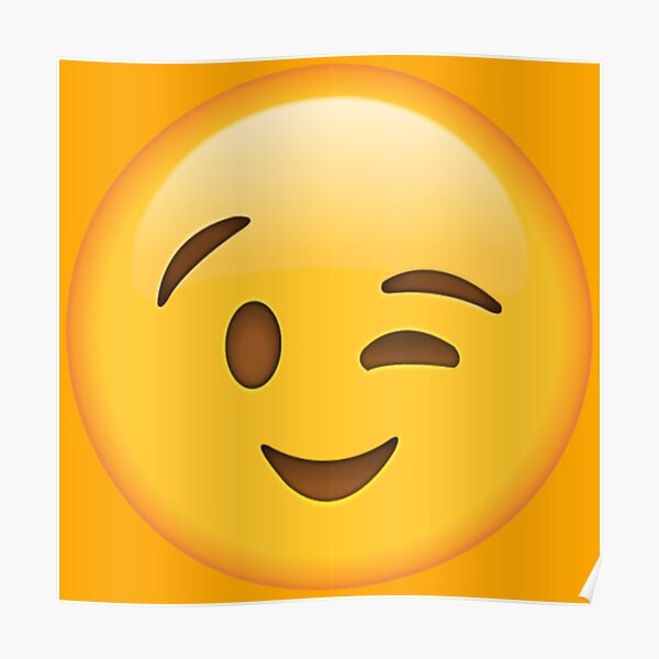 "Winking Emoji" Poster for Sale by EliasBNSA | Redbubble