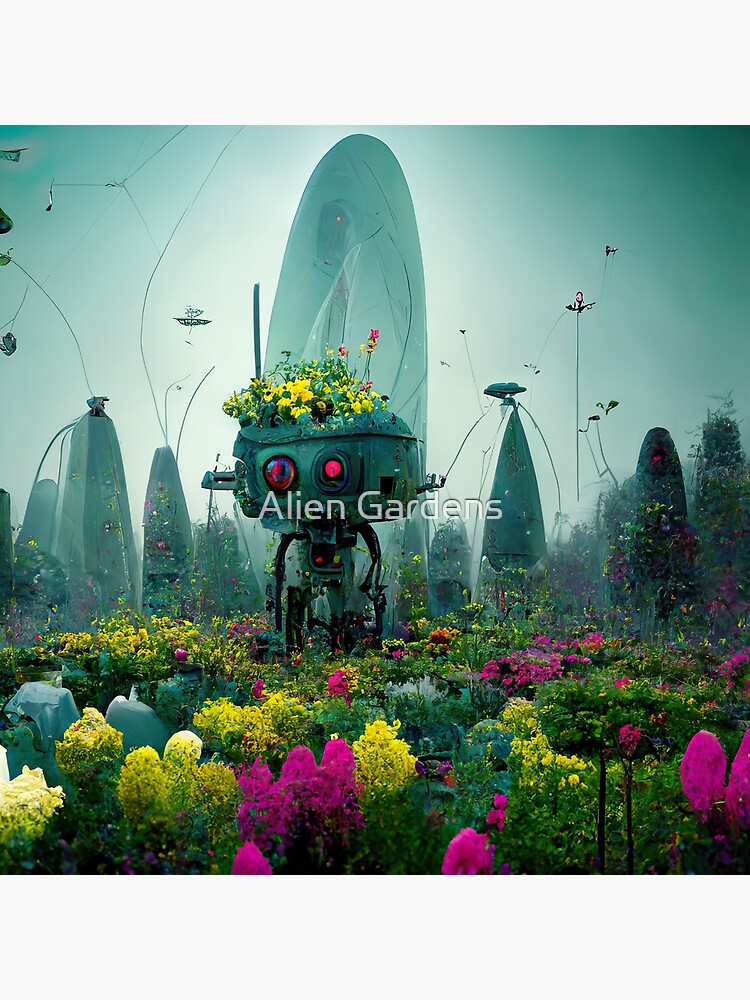"Alien Gardens - Robot Gardener #2" Poster for Sale by edisondl | Redbubble