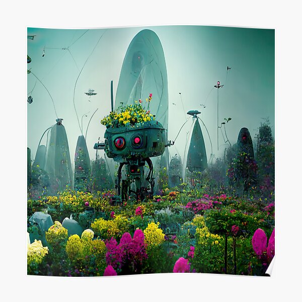 "Alien Gardens - Robot Gardener #2" Poster for Sale by edisondl | Redbubble
