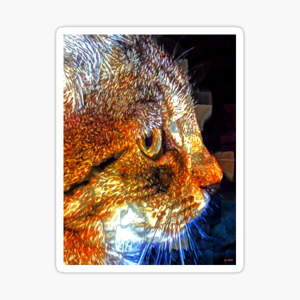 "Cat Profile" Sticker for Sale by danieljanda | Redbubble