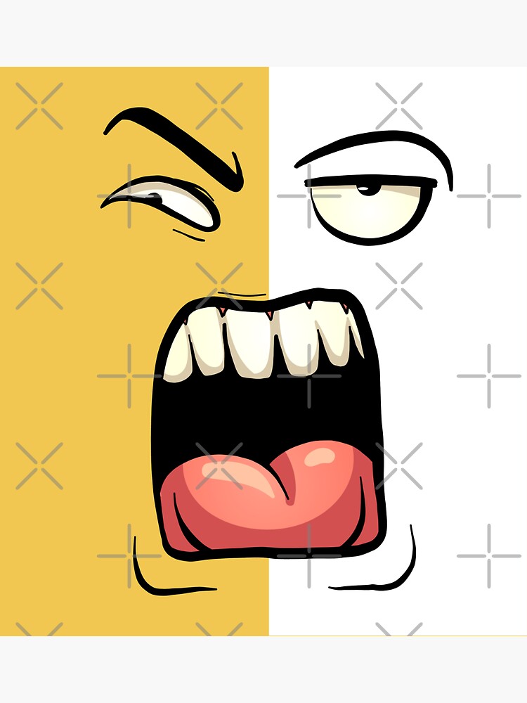 "two half face" Sticker for Sale by HichemHali | Redbubble