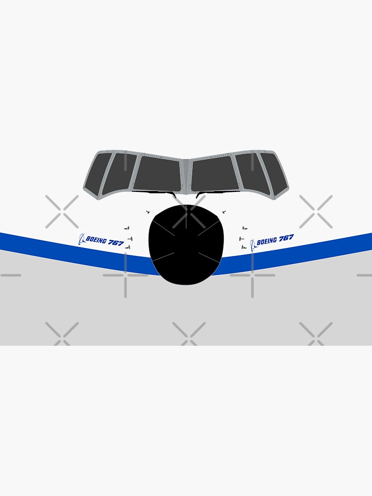 "Boeing 767 Front View Windshield Nose Design Retro Livery Style ...