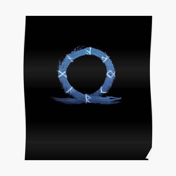 Póster «Logotipo de God of War Azul» de Playzone | Redbubble