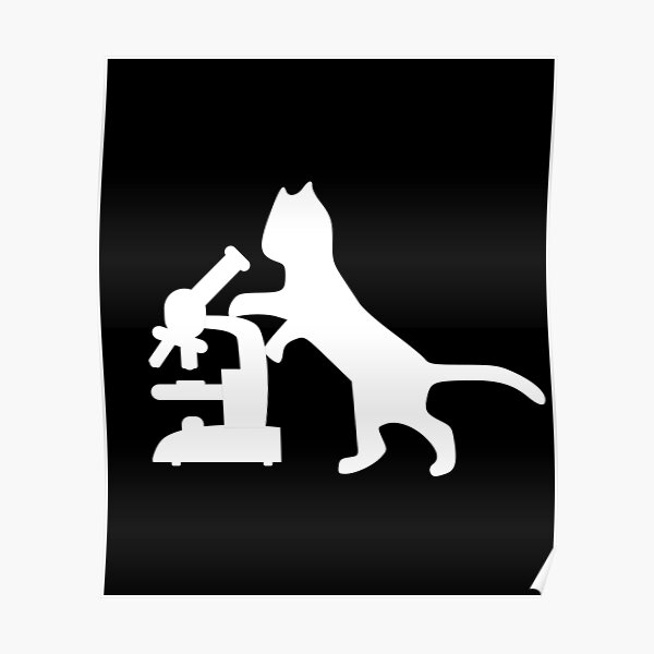 "Microscope Cat - Science Cat, Cat Microbiology, Cat Biology, Cat ...