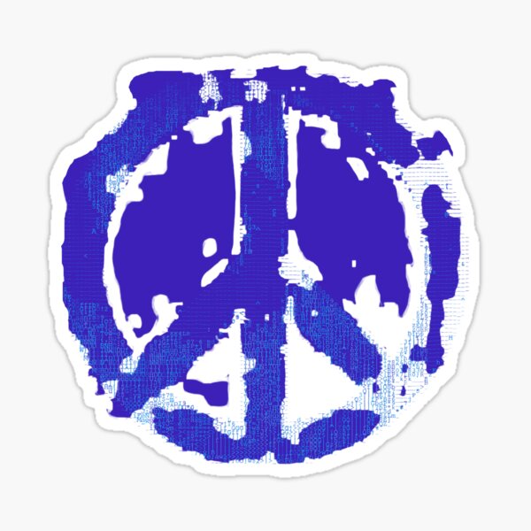 "Grunge Distressed Purple CND Symbol of Peace Sign" Sticker for Sale by ...
