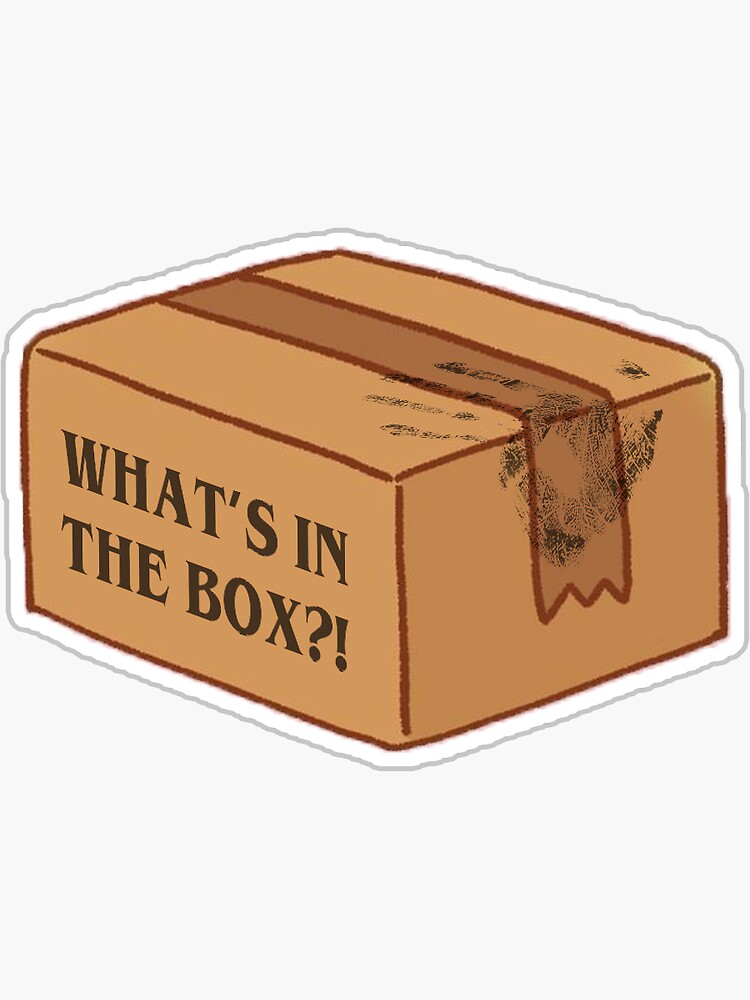 "What's in the box" Sticker for Sale by cinemalosver | Redbubble