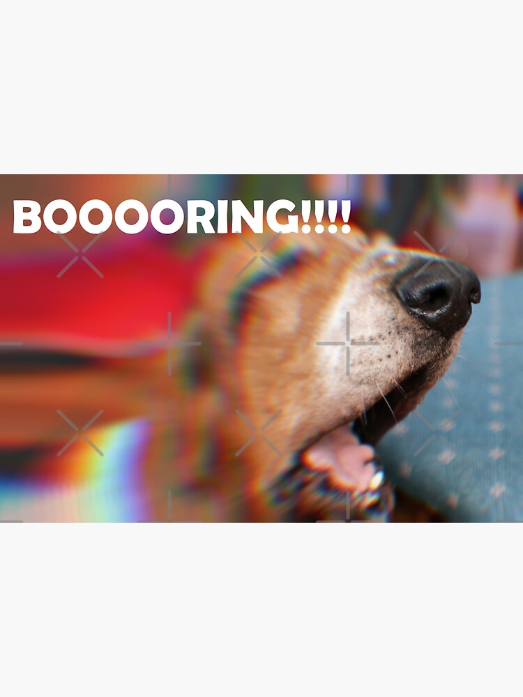 "Bored Dog" Sticker for Sale by Goofy-Dragon | Redbubble