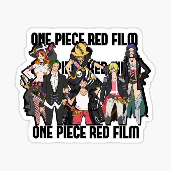 "One Piece Red Film Anime" Sticker for Sale by Infinirish | Redbubble