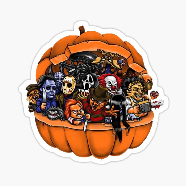 "halloween poster , horror movies characters" Sticker for Sale by ...