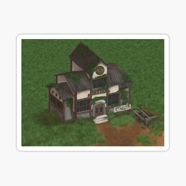 "Overgrown Station" Sticker for Sale by RavenBear66 | Redbubble