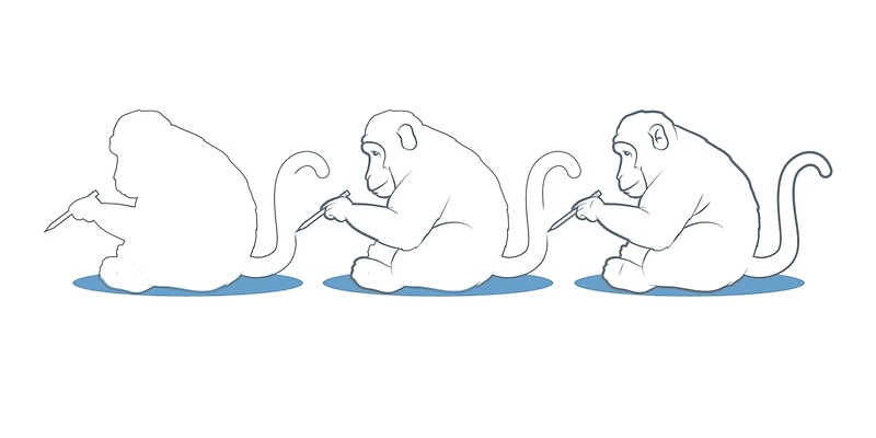 "Monkey See Monkey Do" by graphicgeoff | Redbubble