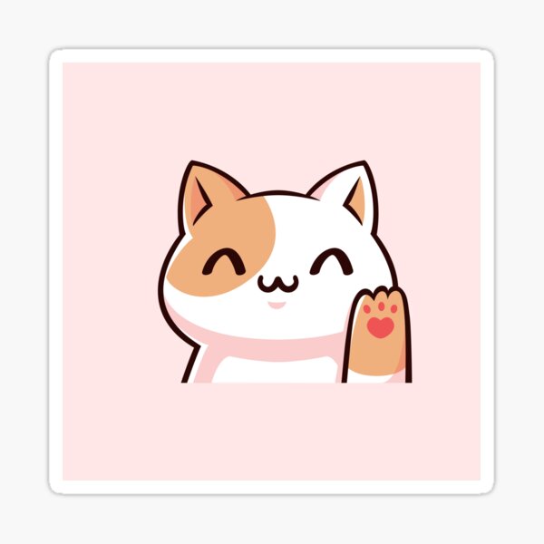 "lovely cat items happy shopping" Sticker for Sale by jecastore | Redbubble