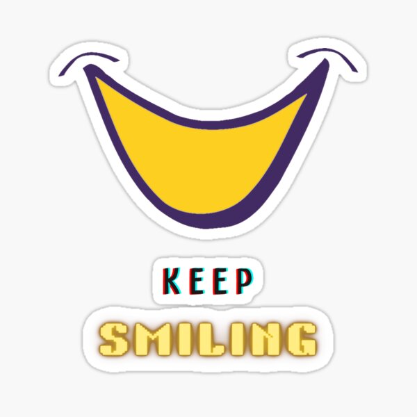 "Keep smiling" Sticker for Sale by Suganya27 | Redbubble