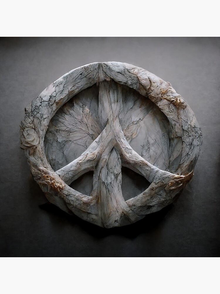 "Ancient sculpture of peace symbol" Poster for Sale by Art-Int | Redbubble