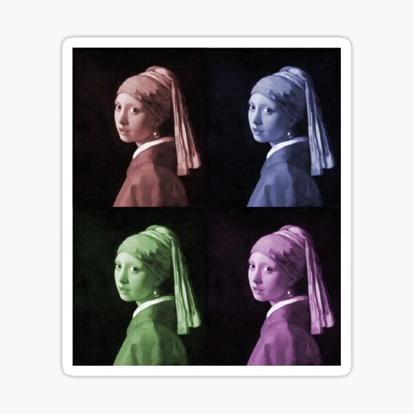 "Johannes Vermeer's Girl with pearl earring " Sticker for Sale by ...