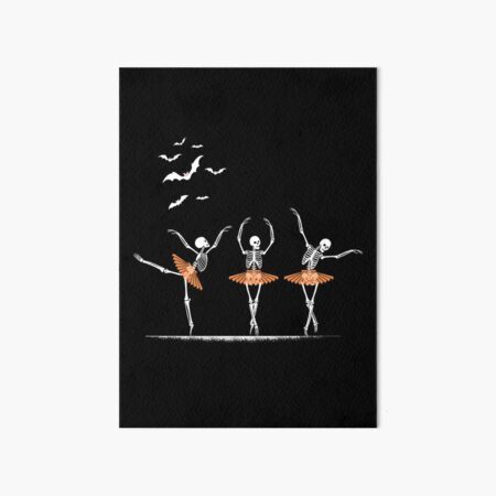 "Dancing Ballerina Skeletons Halloween Ballet Tutu Spooky Design ...