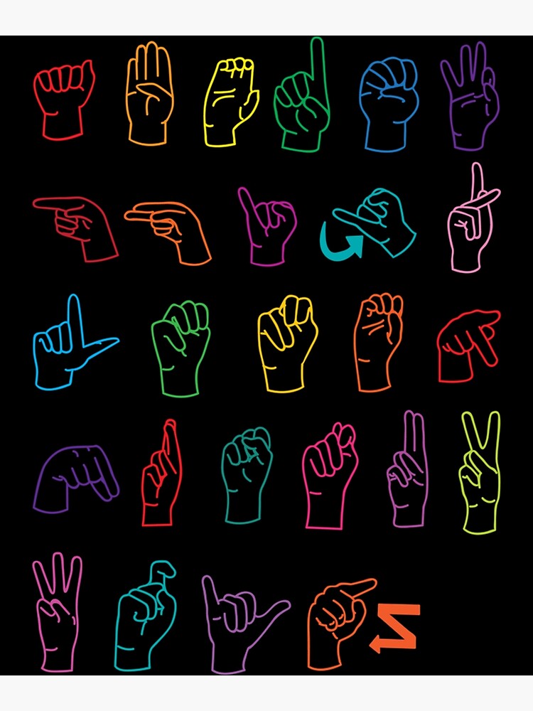 "American Sign Language (ASL) Alphabet " Poster for Sale by Letison11 ...