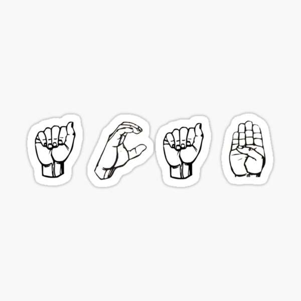 "American Sign Language ASL ACAB shirt " Sticker for Sale by Letison11 ...