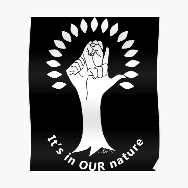 "ASL Tree - white " Poster for Sale by Letison11 | Redbubble