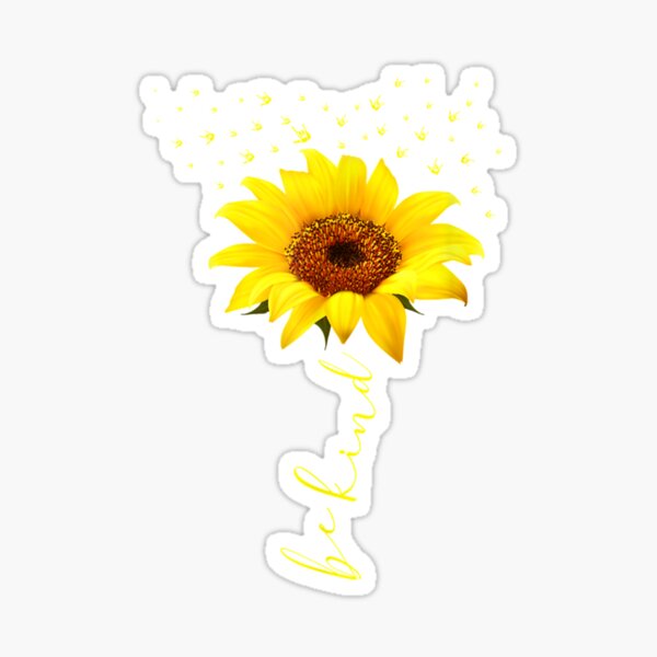 "Kind Sunflower Deaf Asl Sign Language Long Sleeve " Sticker for Sale ...