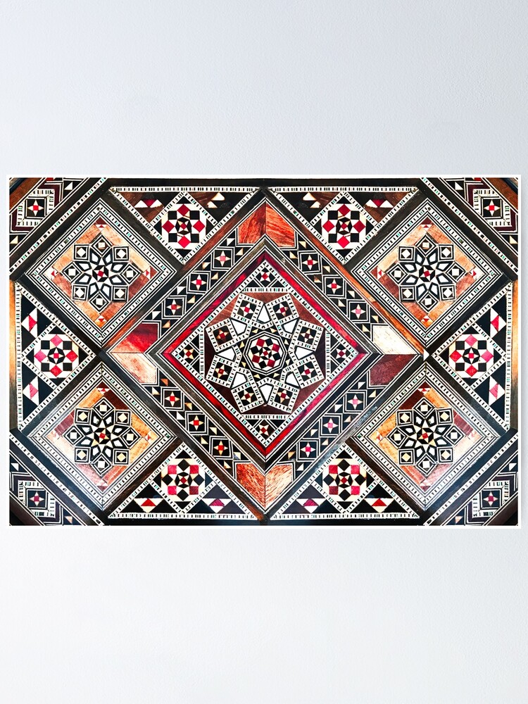 "Syrian marquetry with geometric patterns" Poster by mariam-h | Redbubble