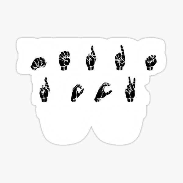 "Nerds rock Sign Language design " Sticker for Sale by Letison11 ...