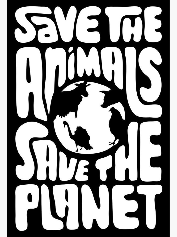 "save the animals, save the planet stickers" Sticker for Sale by ...