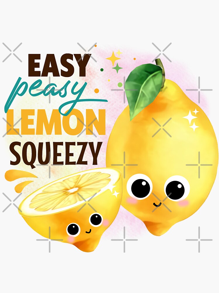 East Peasy Lemon Squeezy Sticker For Sale By Pirateavocado Redbubble