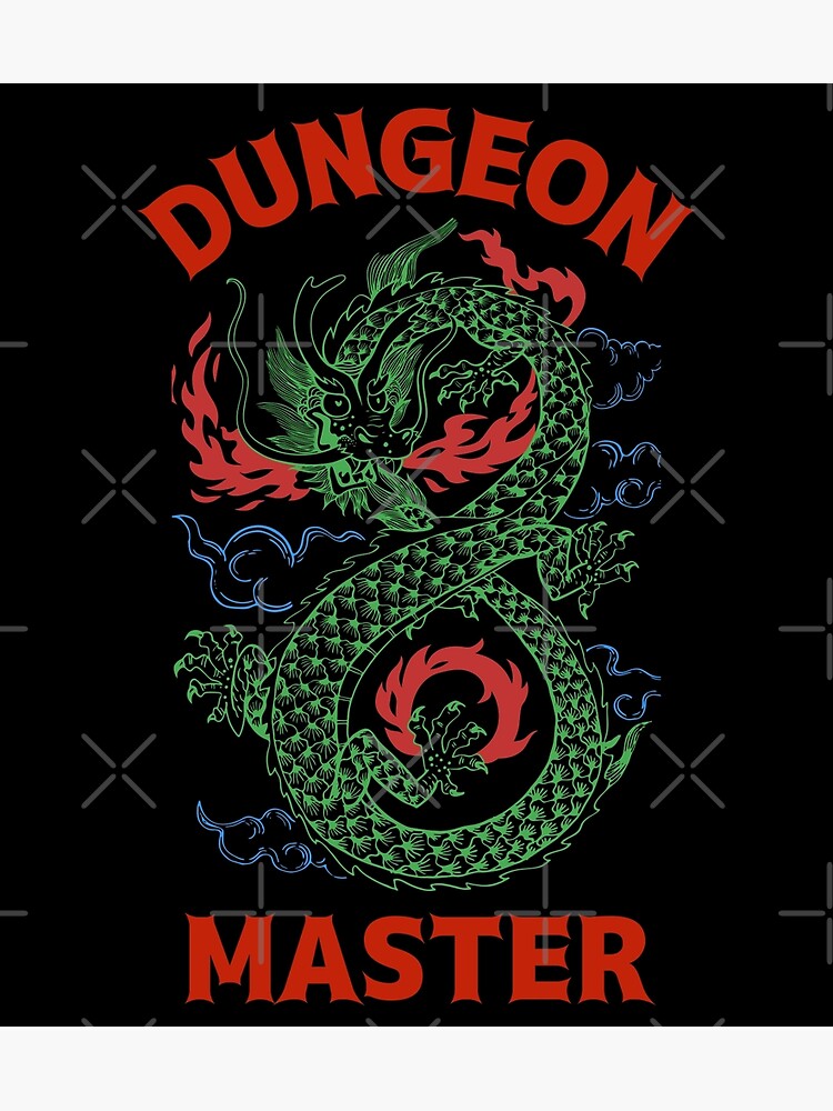 "Dungeon Master (Red Fire Green Dragon)" Poster for Sale by ...