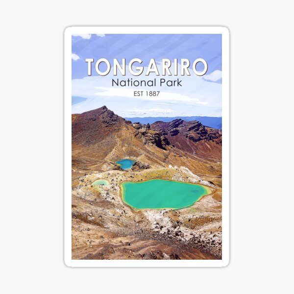 "Tongariro National Park New Zealand Vintage" Sticker for Sale by ...