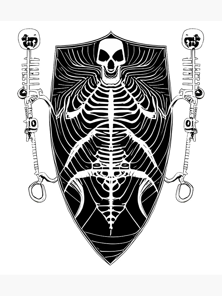 "SKELETON SHIELD" Poster for Sale by belladonnadread | Redbubble