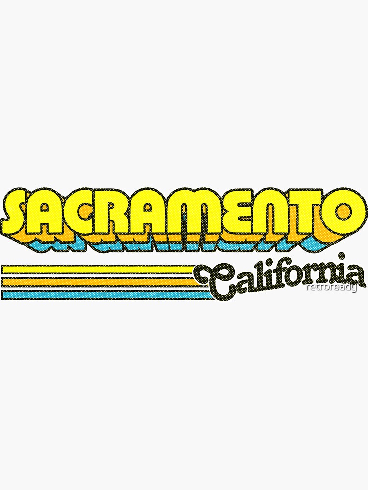 "Sacramento, CA | City Stripes" Sticker for Sale by retroready | Redbubble