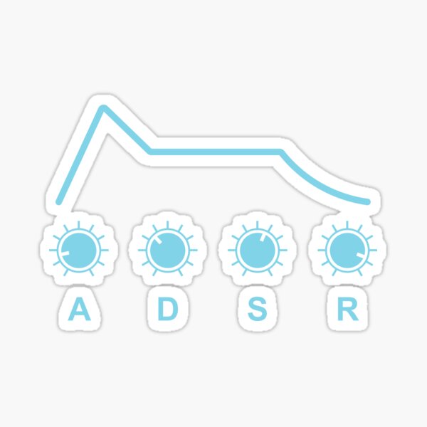 "Synth ADSR" Sticker for Sale by AtomicMalibu | Redbubble