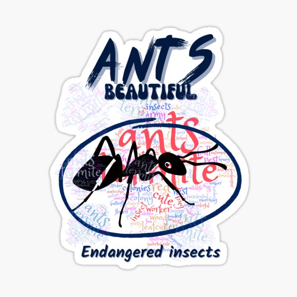 " Beautiful Endangered Ants" Sticker for Sale by yassooarts | Redbubble