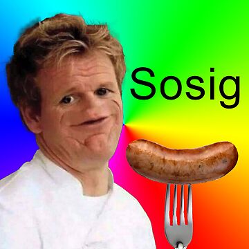 "Sosig Gordon Ramsay Rainbow" Sticker for Sale by MemezGod | Redbubble