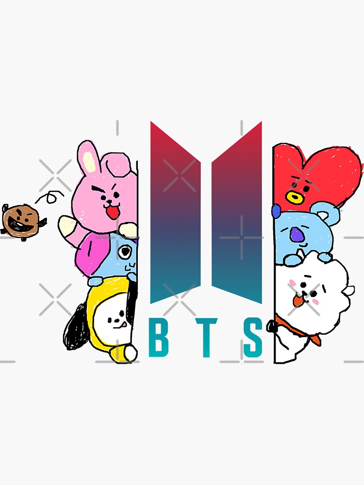 "BTS" Sticker for Sale by y33top | Redbubble