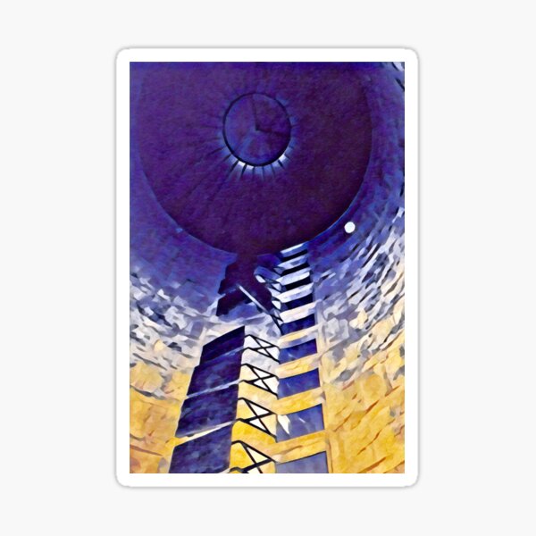 "Psychedelic Silo" Sticker for Sale by stewstudio | Redbubble