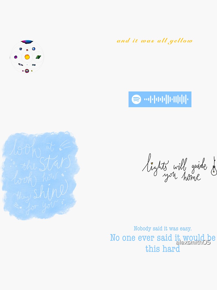 "Coldplay sticker pack" Sticker for Sale by alexsmith05 | Redbubble