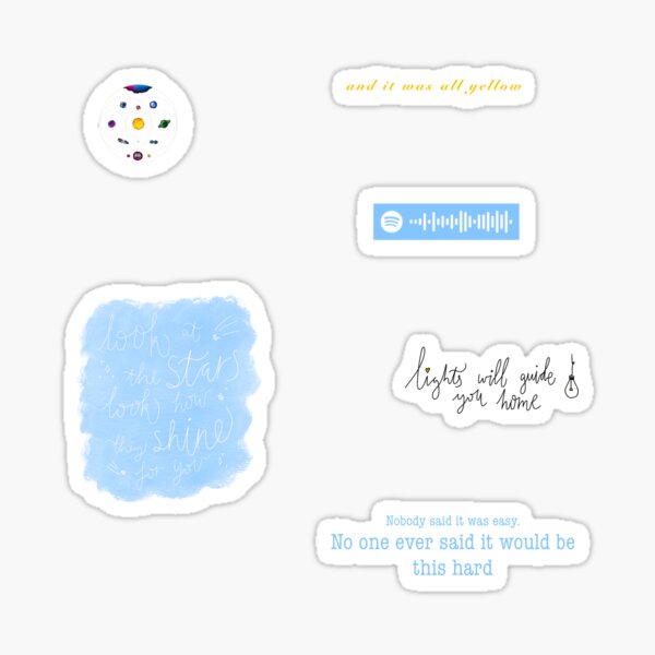 "Coldplay sticker pack" Sticker for Sale by alexsmith05 | Redbubble