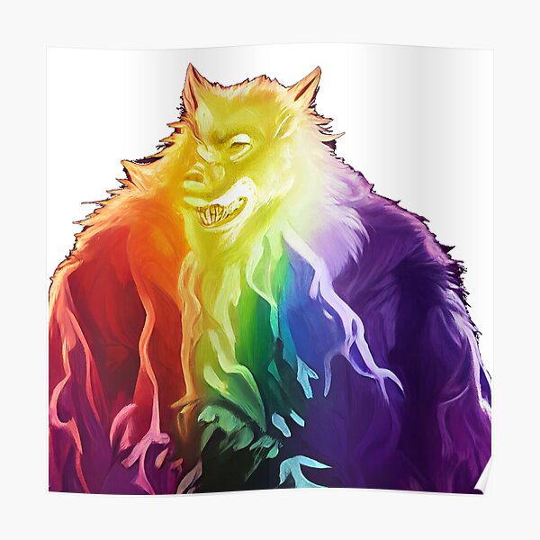 "Rainbow Pride Werewolf" Poster for Sale by MilesJager | Redbubble