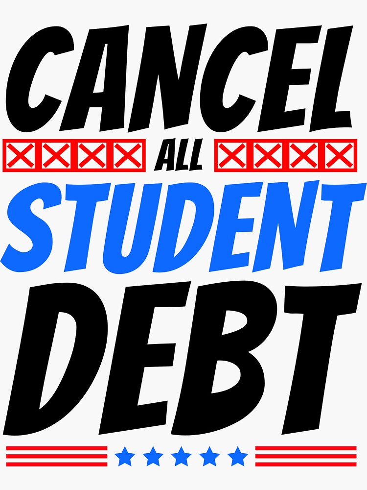 "Cancel Student Debt" Sticker for Sale by Wongsa | Redbubble