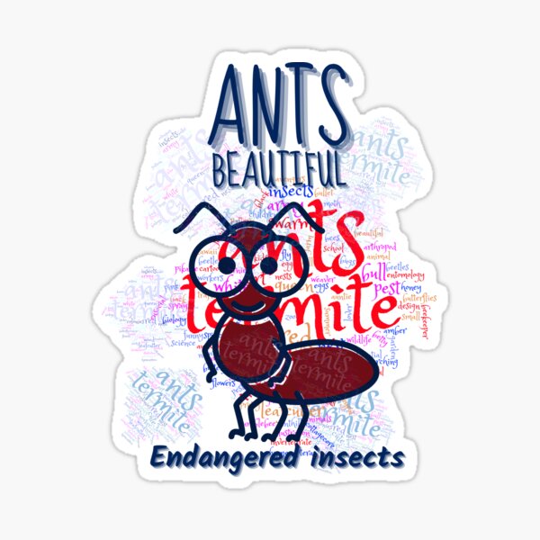 "Endangered Ants" Sticker for Sale by yassooarts | Redbubble